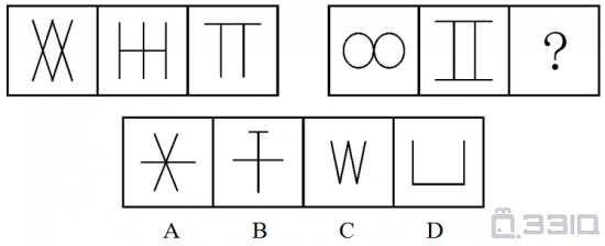 从所给的四个选项中，选择最合适的一个填入问号处，使之呈现一定的规律性... #534626-图形推理-逻辑思维-33IQ